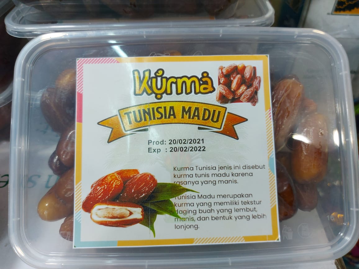 Kurma Tunisia madu 1kg / Kurma Tunisia non tangkai / Tunisia palm fruit ...