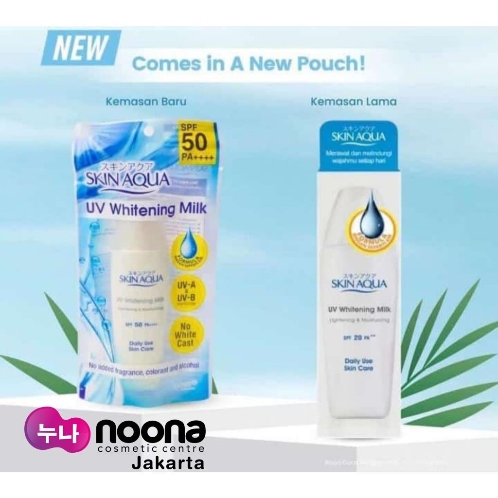 (TUTUP PUTIH) SKIN AQUA SUNSCREEN UV WHITENING MILK SPF 50 PA ++++ 40GR ...