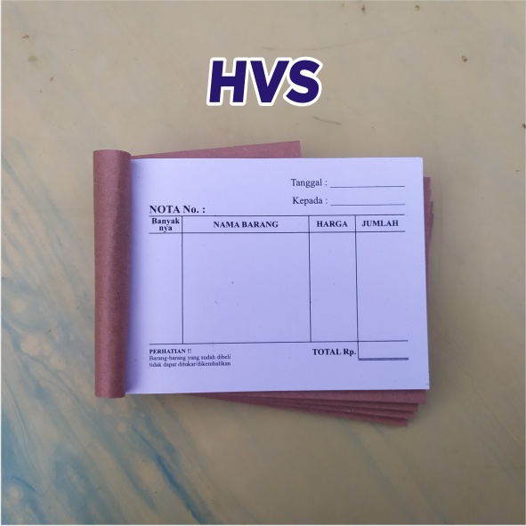 Nota Kosong Kontan Kecil Tanpa Logo Kop Penjualan Faktur Invoice ...