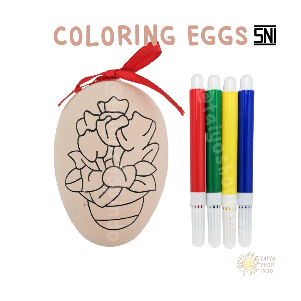TAIYO Mainan Anak Coloring Egg Mewarnai Telur Easter Kreatif Edukasi ...