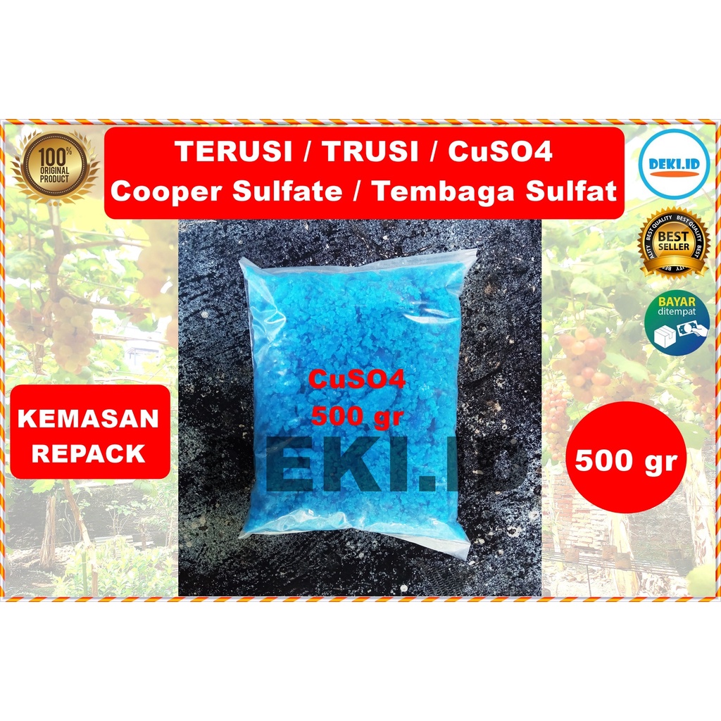 Terusi Copper Sulfate 500 gr CuSO4 Trusi Tembaga Sulfat Fungisida ...