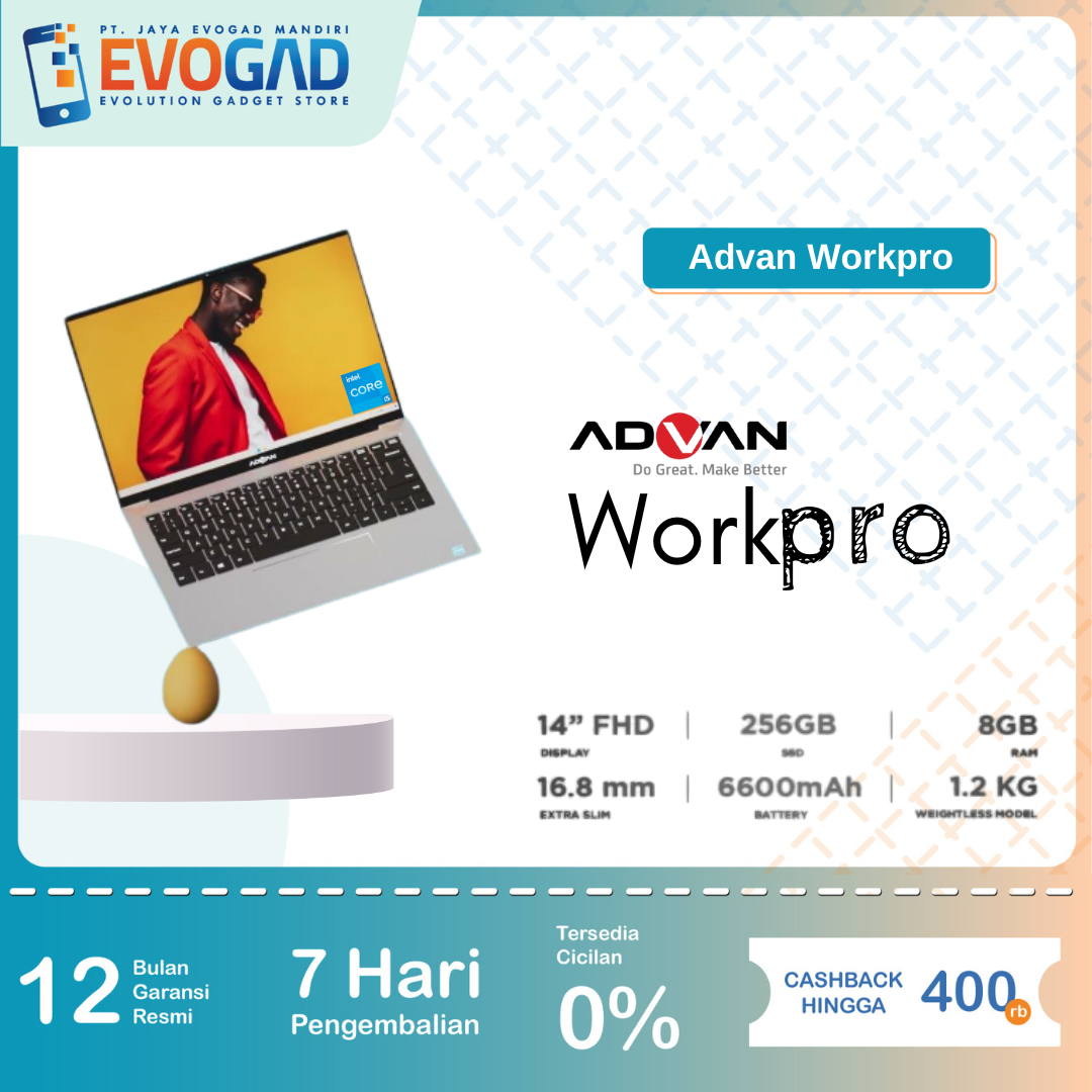 Advan Workpro Laptop i5 8/256GB | Intel Core i5-1035G7 | Garansi Resmi ...