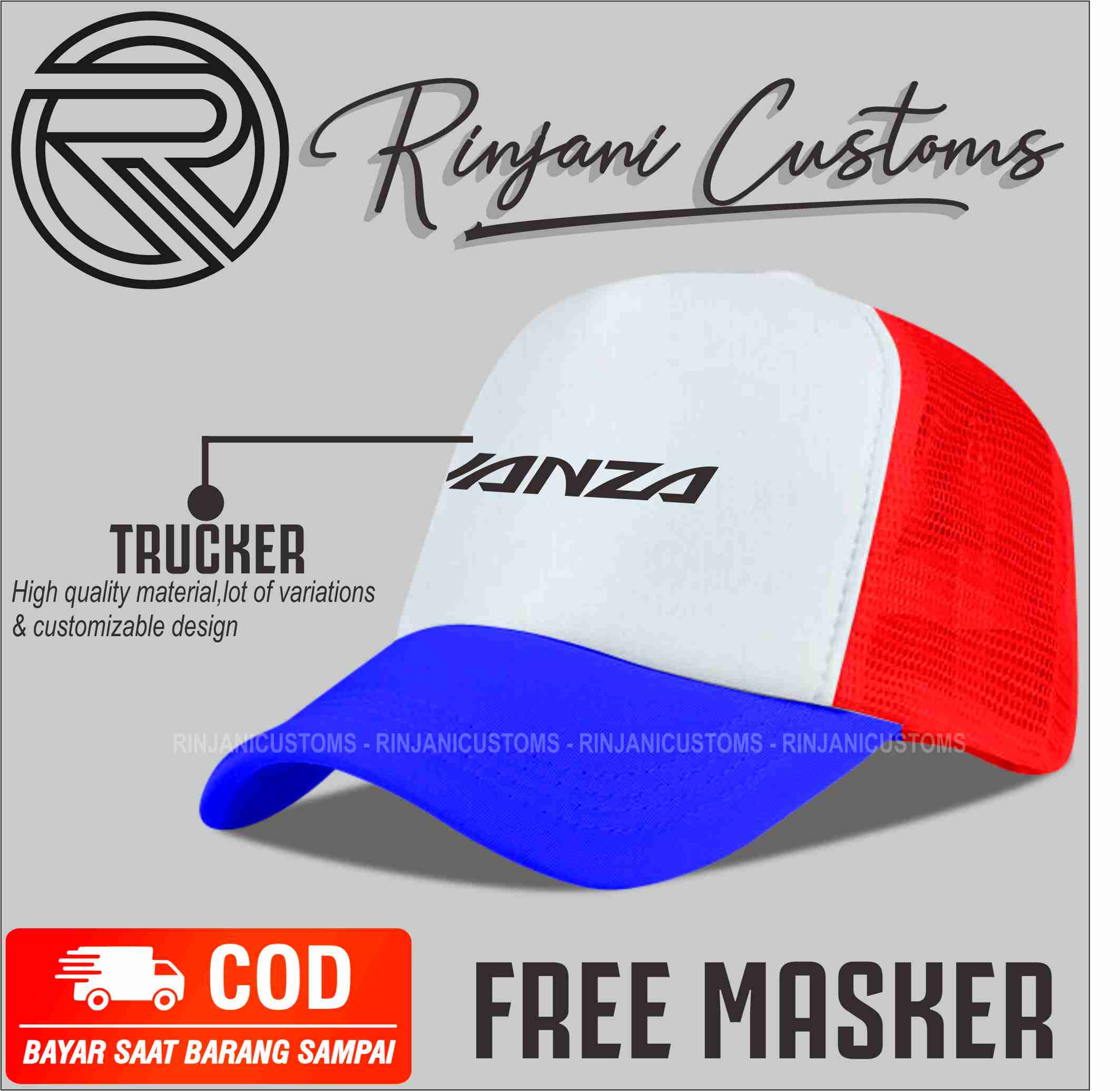 TOPI TRUCKER LOGO TOYOTA AVANZA.TOPI KEREN BERKUALITAS | Lazada Indonesia