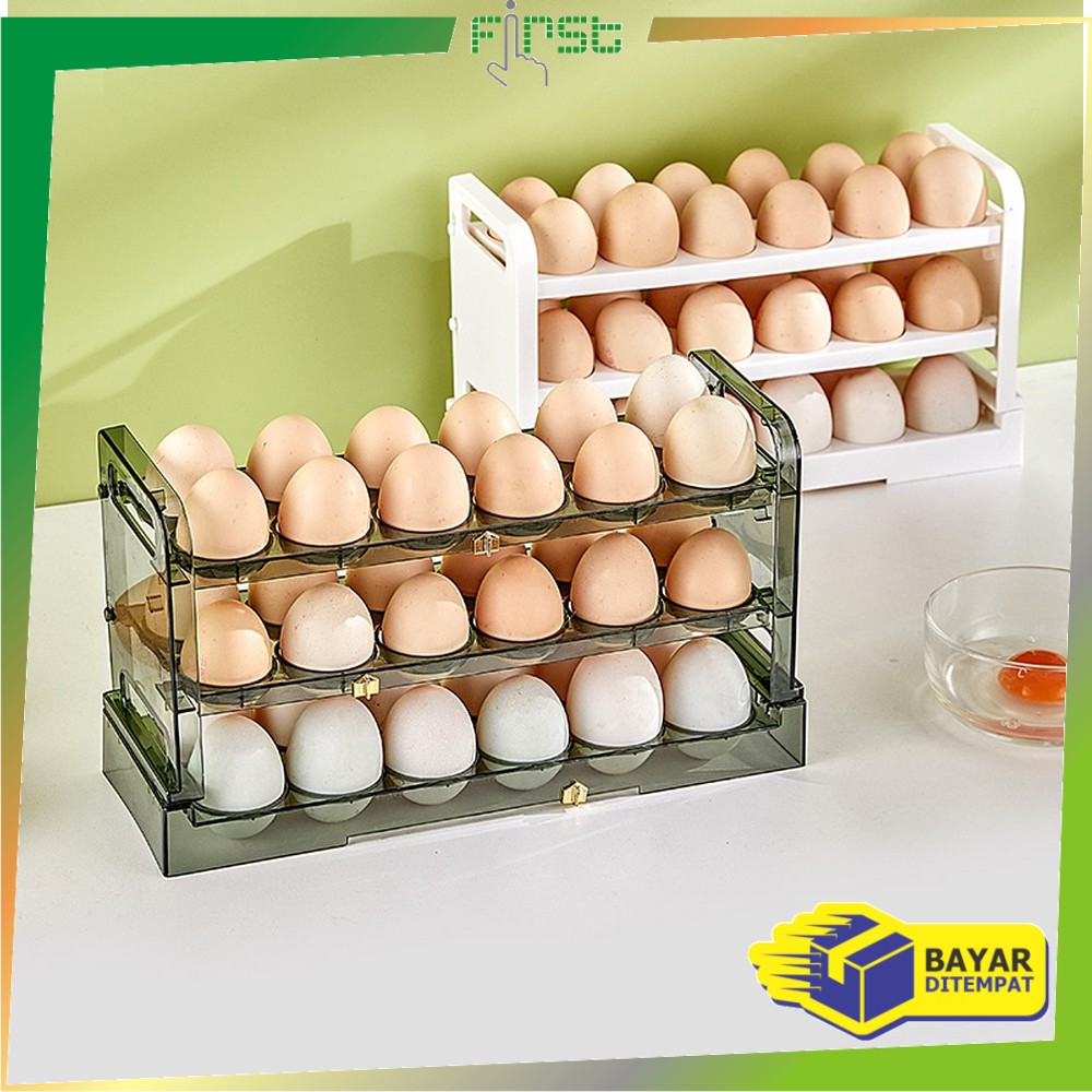 FH-C725 Tempat Telur 36 Lubang Sekat / Rak Penyimpanan Telur 3 Tingkat ...