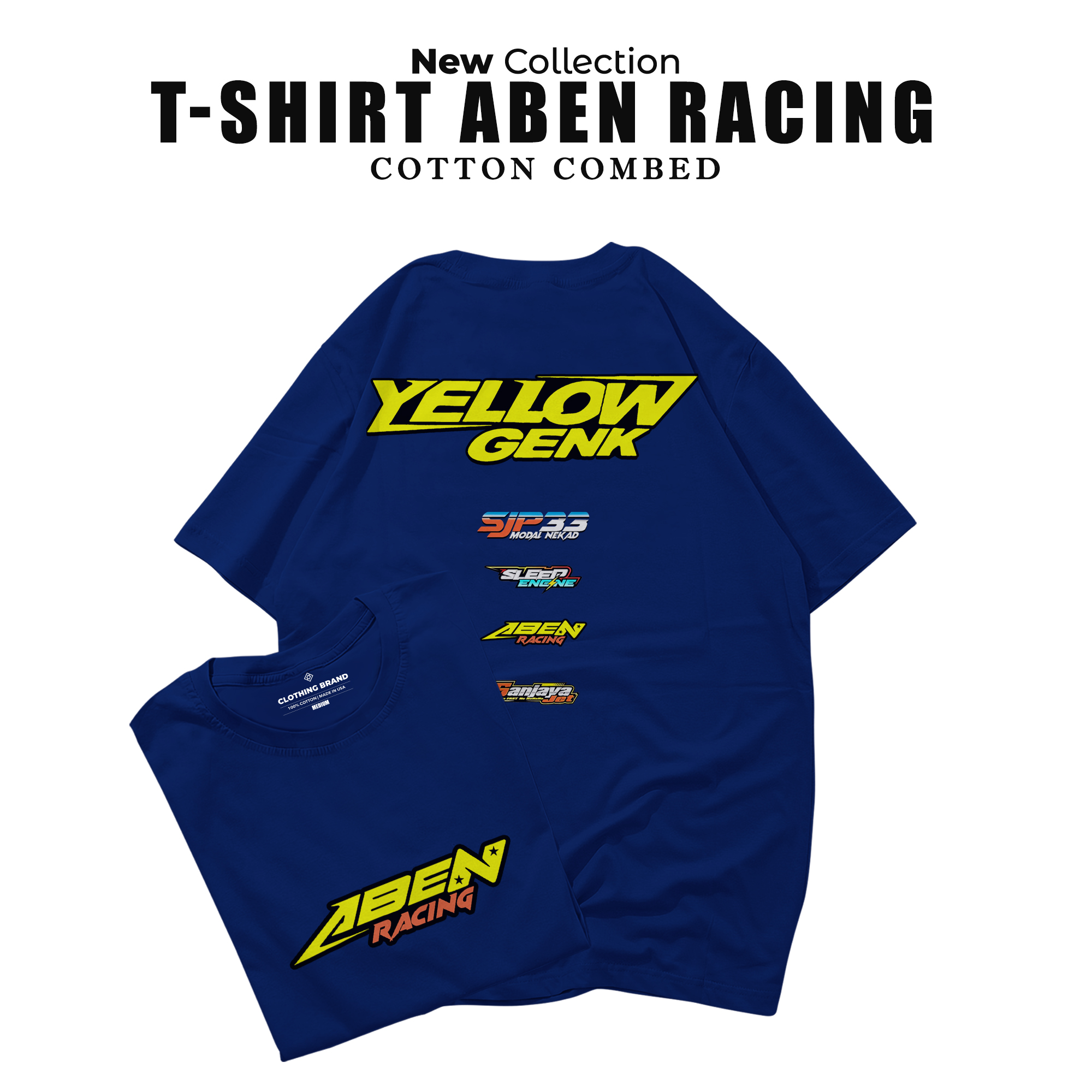 (SM) KAOS RACING YELLOW GANK ABEN RACING - KAOS RACER TEES - KAOS ...