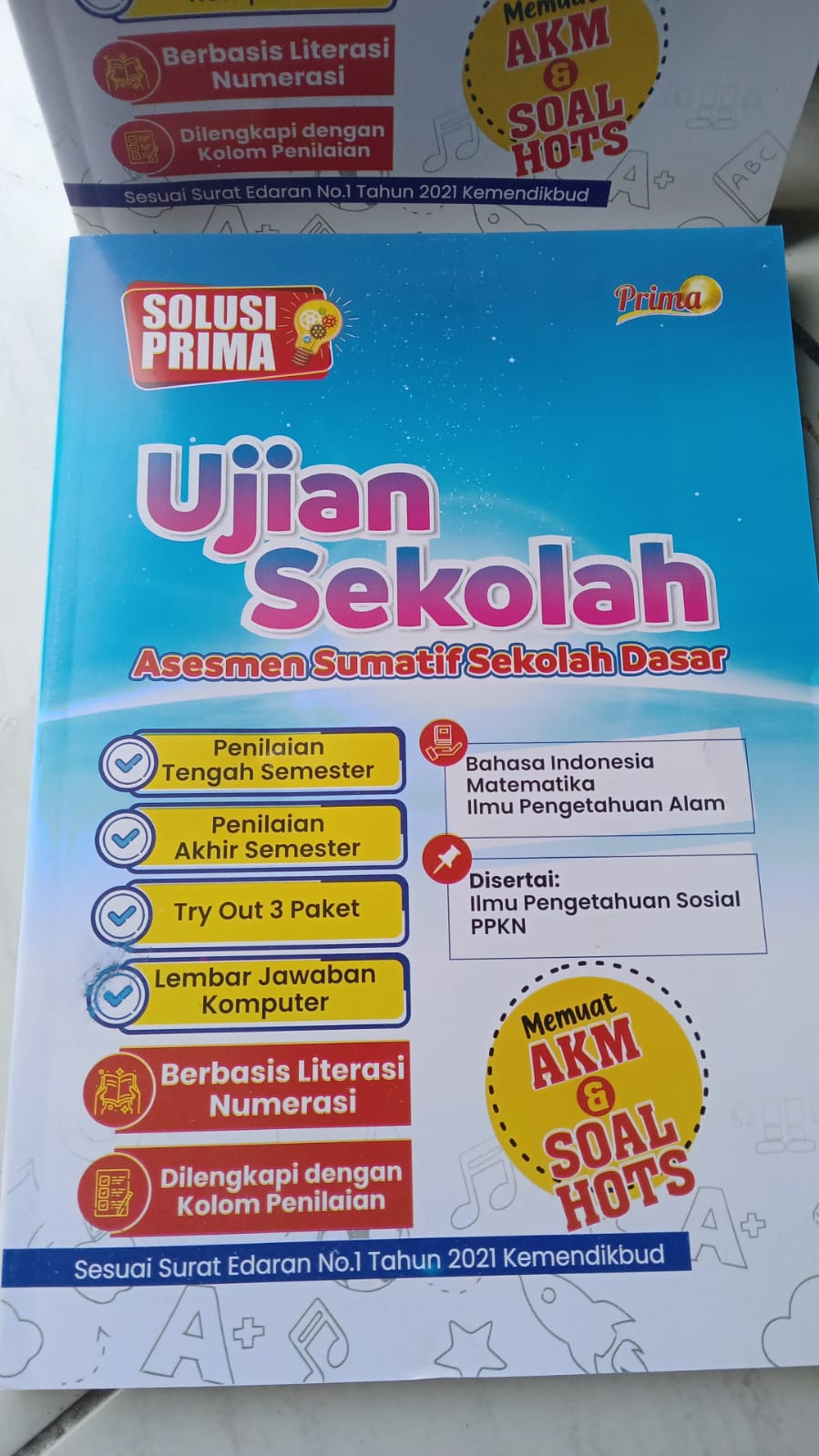 Buku soal Ujian sekolah kls 6 Kurikukum 13 & Merdeka Belajar berbasisi digital scan barcode ...