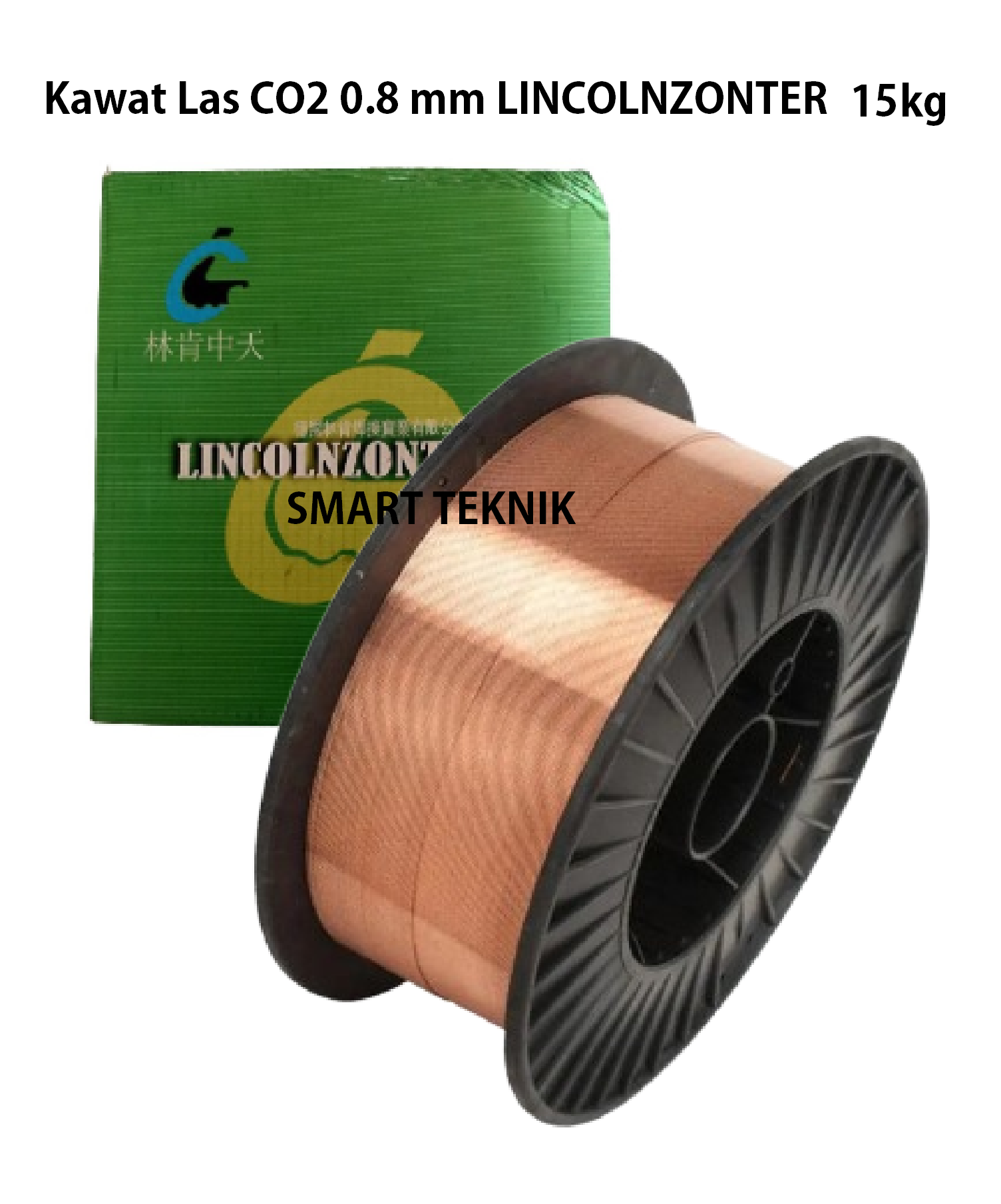 Kawat Las CO2 0.8 mm LINCOLNZONTER 15KG Mig Wire Roll CO pakan las mig ...