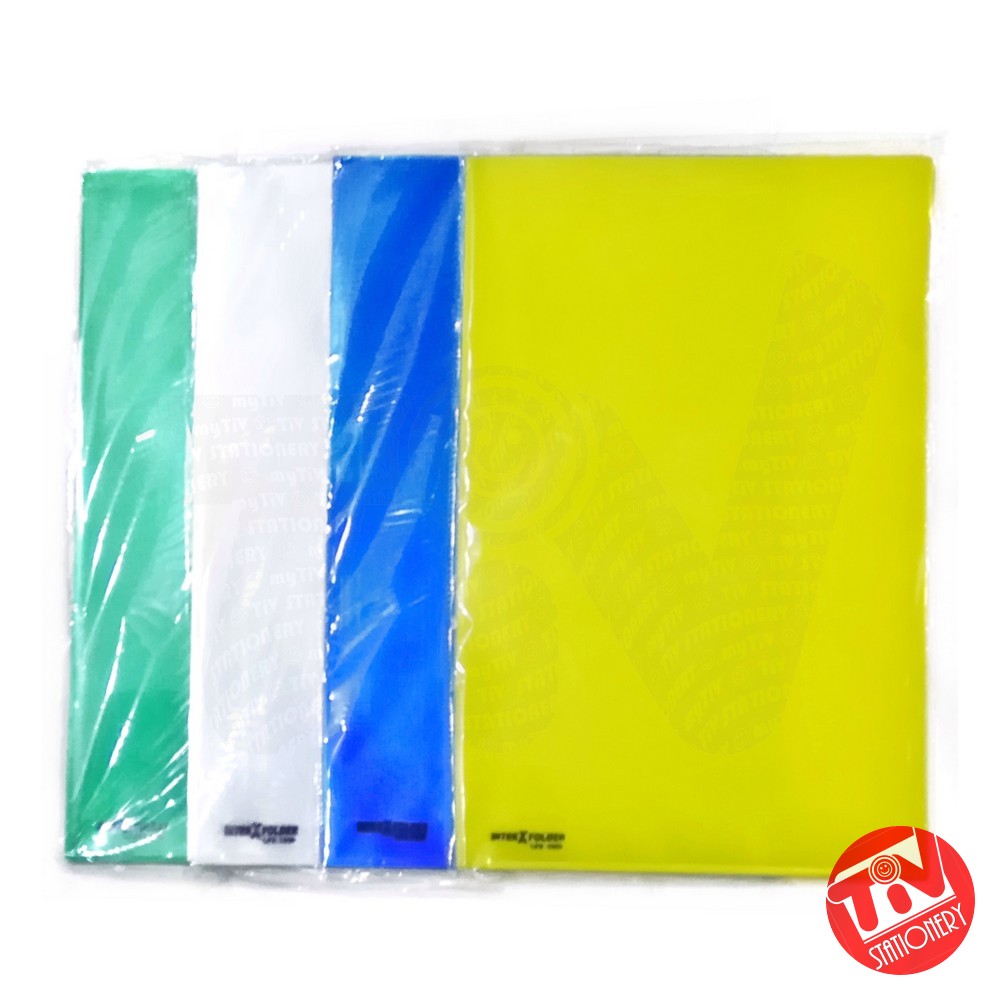 Map L Plastik | Clear Sleeves InterX Folio / F4 (1 pack = 12 pcs ...