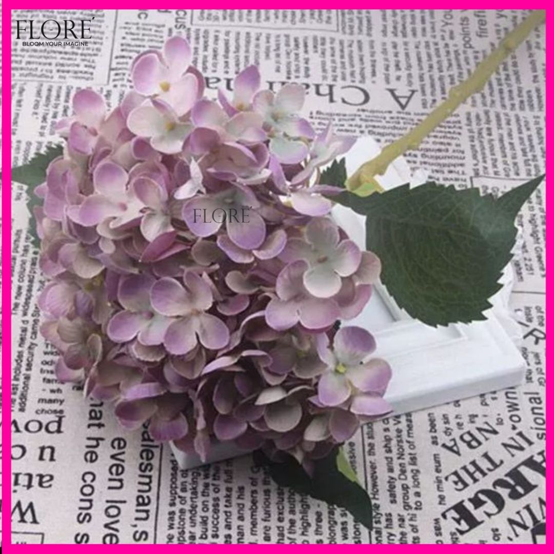 Bunga Hydrangea Hortensia 50cm Bulat 1 Cabang Premium/Bunga Artificial ...