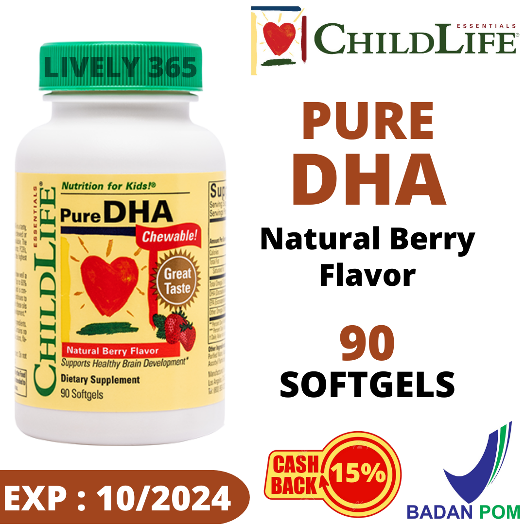 ChildLife / Child Life | Pure DHA Natural Berry Flavor | 90 Softgels Chewable | Lazada Indonesia