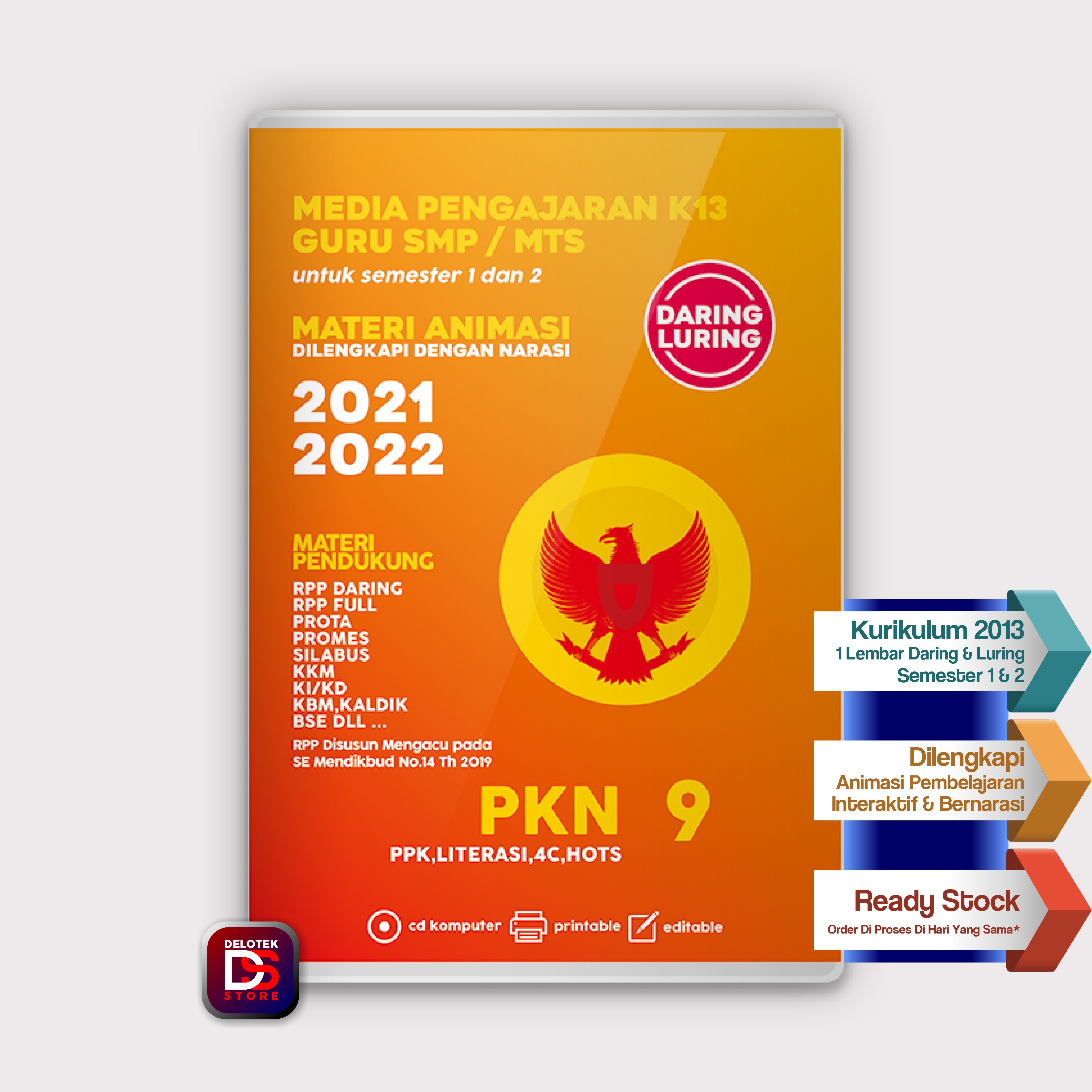 CD RPP 1 LEMBAR DARING DAN LURING PKN/PPKN KELAS 9 SMP/MTs PERANGKAT ...