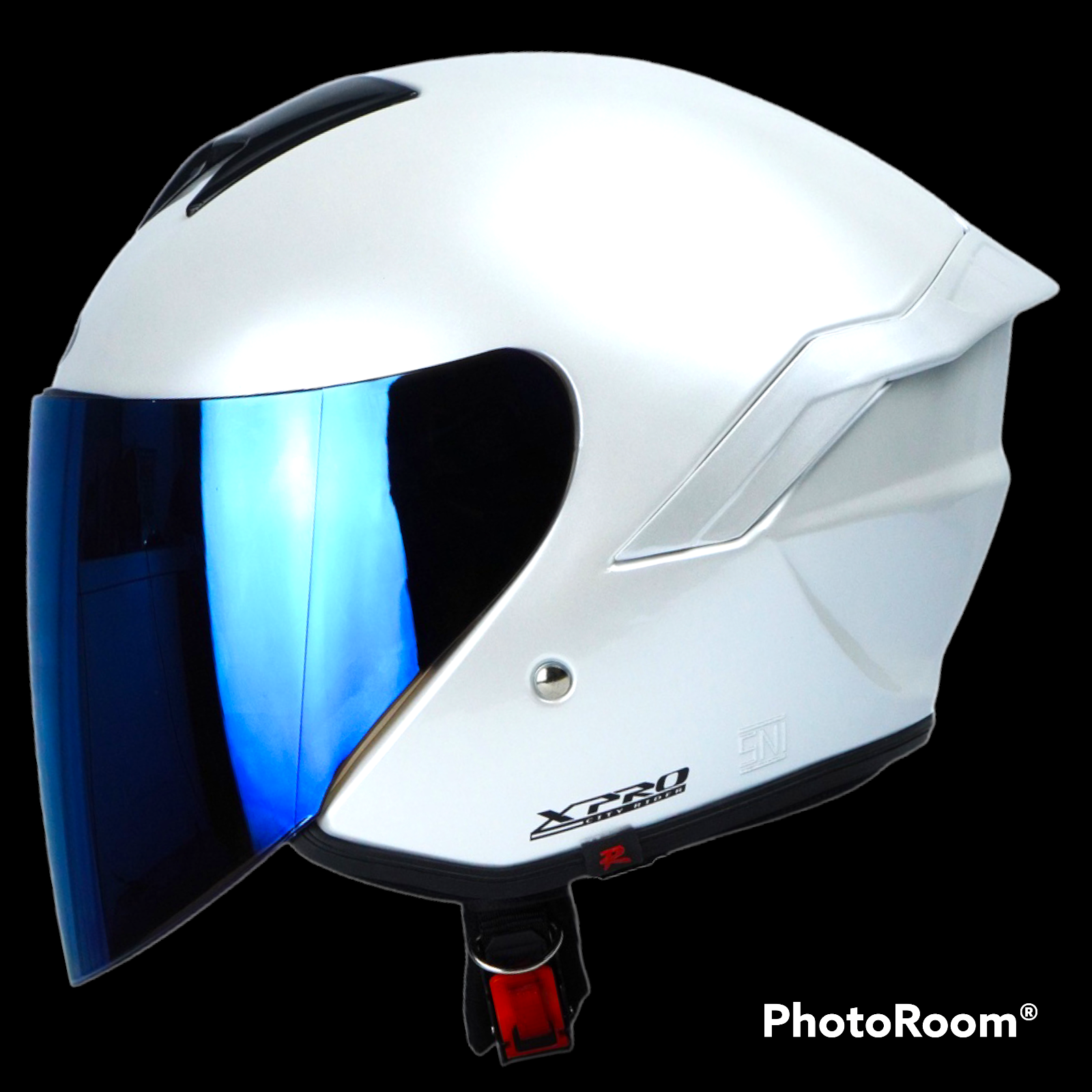 R-SIX Helm Half Face Kekinian Motor SNI Xpro Series WHITE POLOS ...