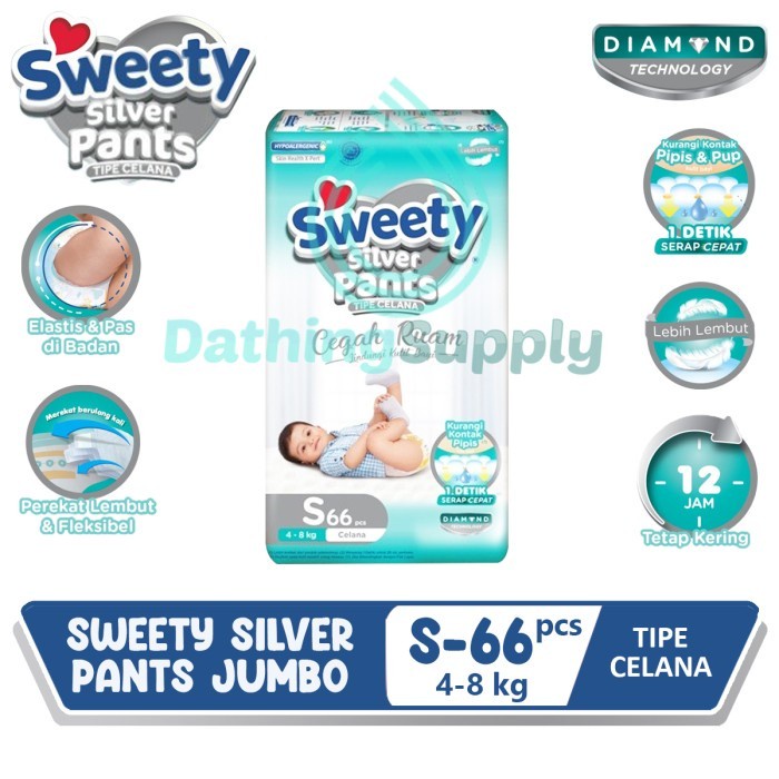 Sweety Silver Pants Jumbo Tipe Celana S66 / M60 / L54 / XL44 / XXL36 ...