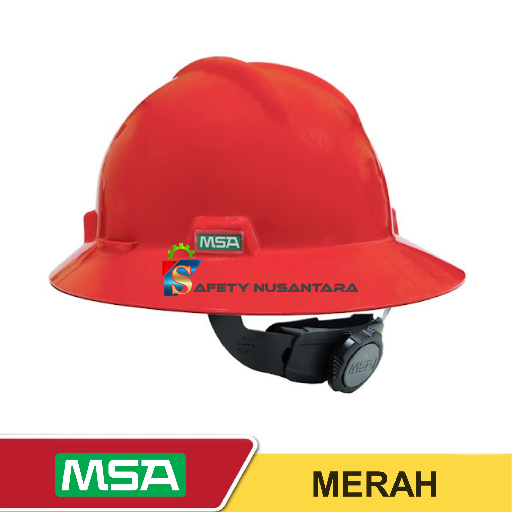 Helm Safety Proyek MSA Fullbrim Original Lengkap Inner Fastrack ...