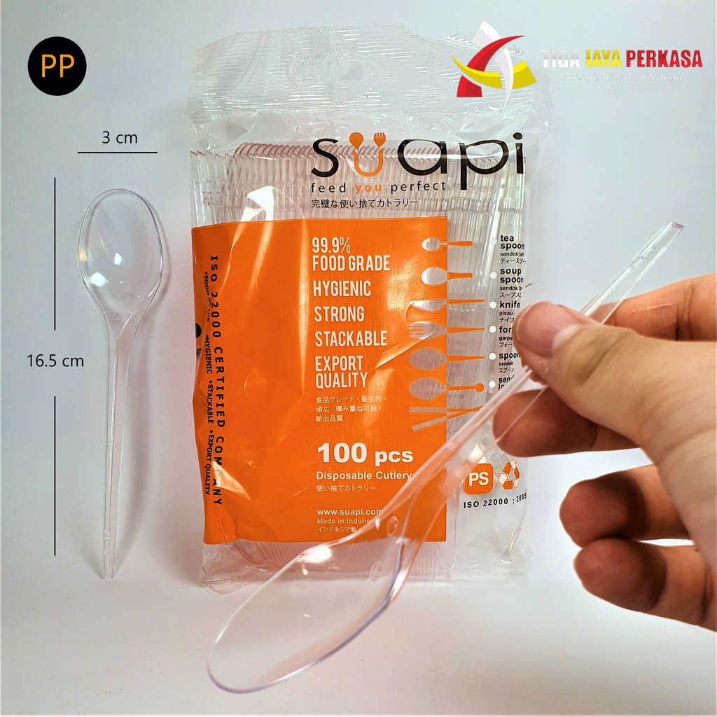 Sendok Suapi Trans / Sendok Makan Suapi / Sendok Plastik Suapi 100 Pcs ...