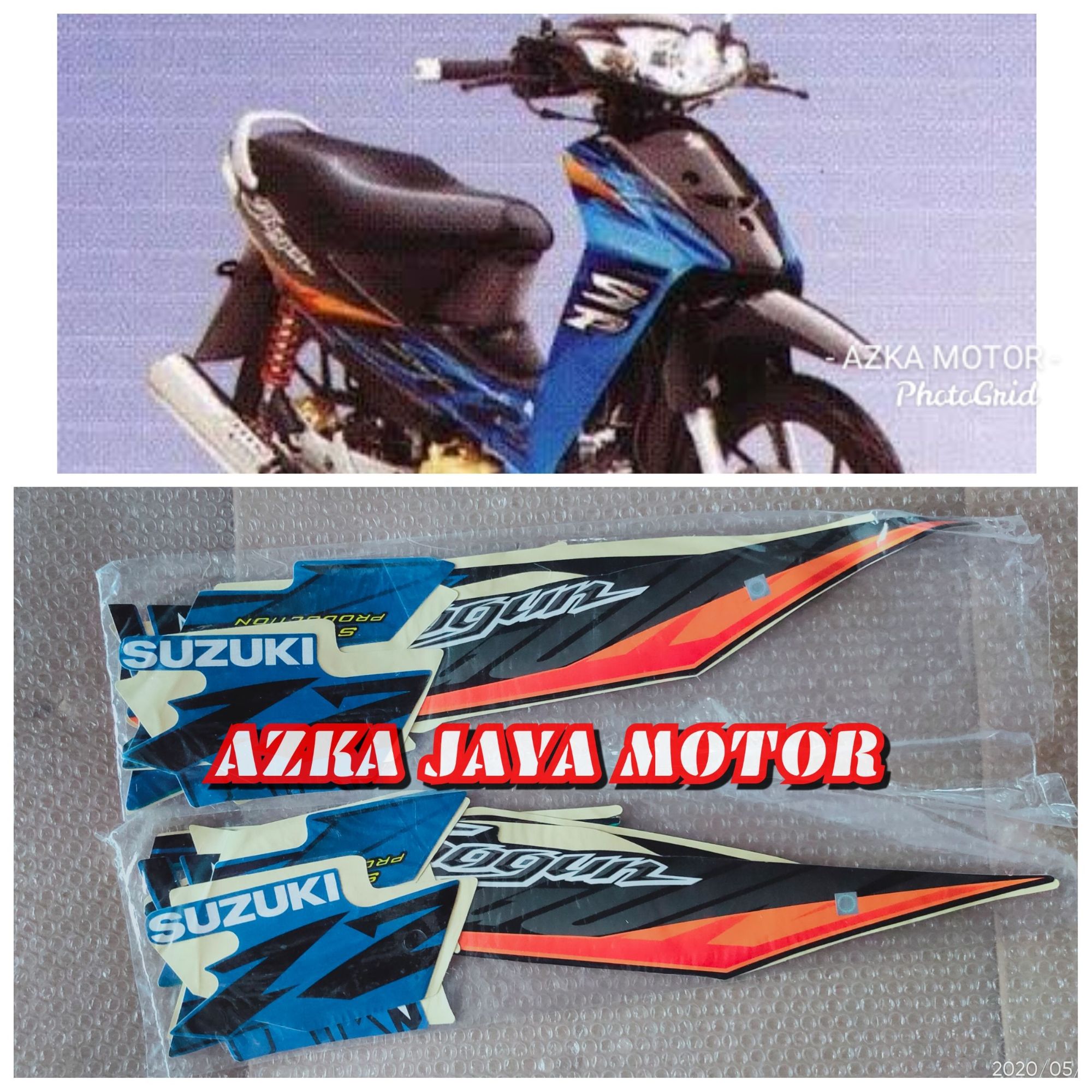 Striping Sticker Suzuki Shogun SP 125 warna biru hitam 2008 | Lazada ...