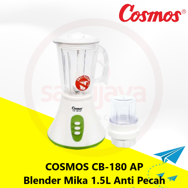Cosmos Blender CB-180 AP / CB-180AP Blender Plastik 3in1 Anti Pecah ...