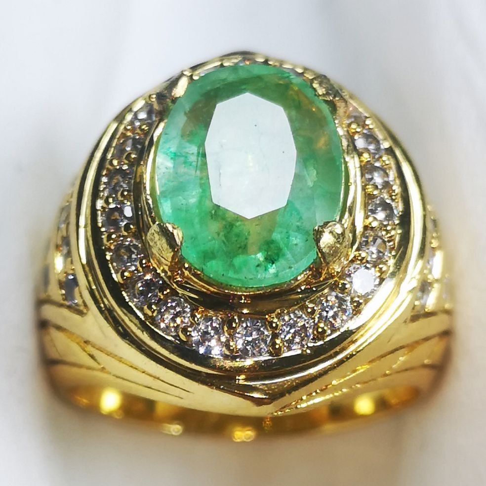 Batu Akik Asli permata green emerald beryl zambrud colombia super ...