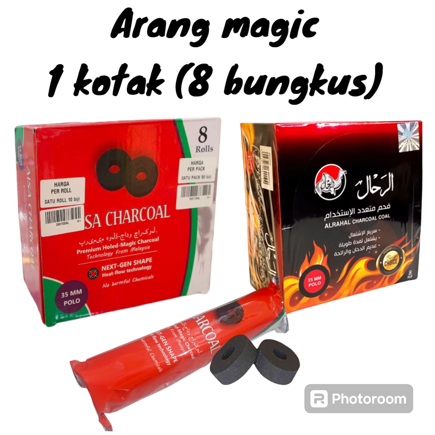 ARANG MAGIC 1 DUS/ ISI 8 BUNGKUS BRIKET ARANG MAGIC charcoal dupa ...