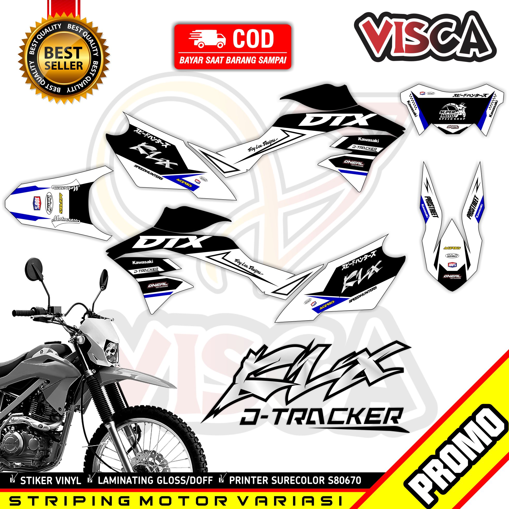 Striping KLX Dtracker 150 Variasi / Stiker Motor KLX D-Tracker ...