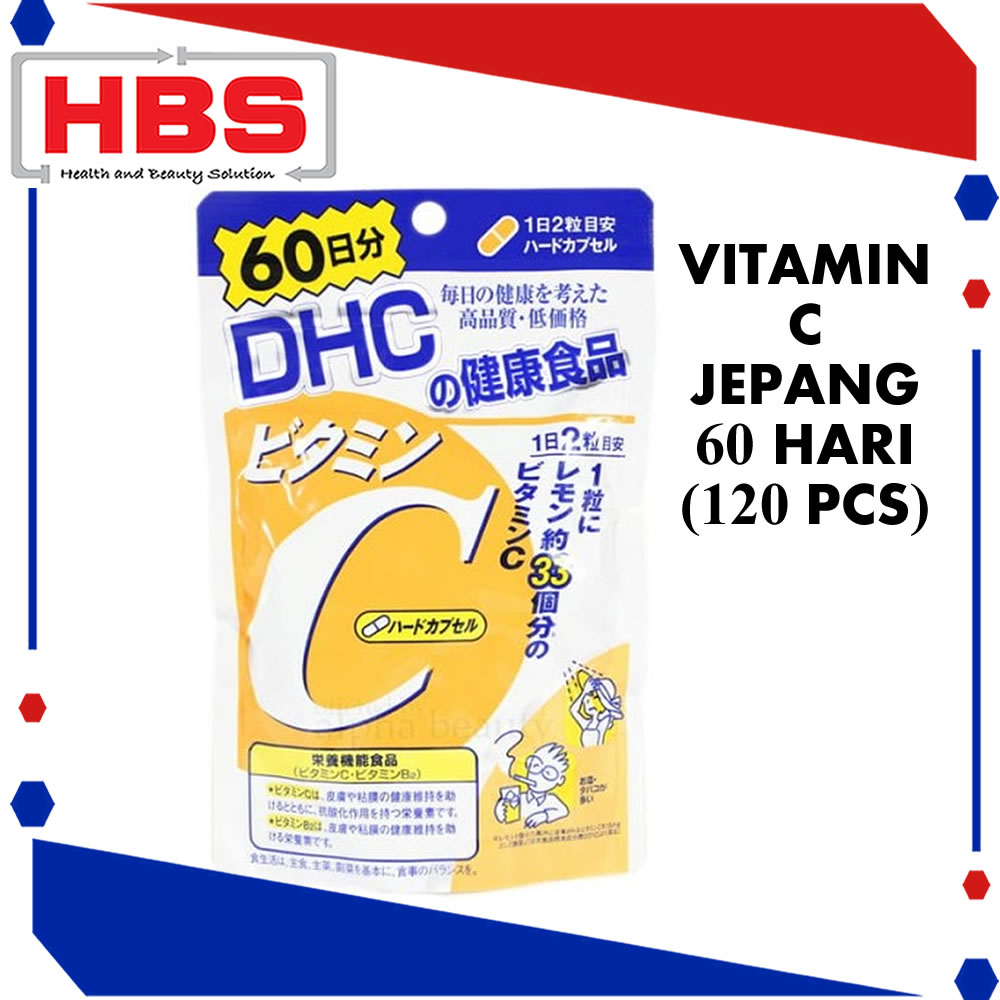 DHC Vitamin C Japan 60 Days / Vitamin C Jepang 60 Hari Isi 120 Tablets ...