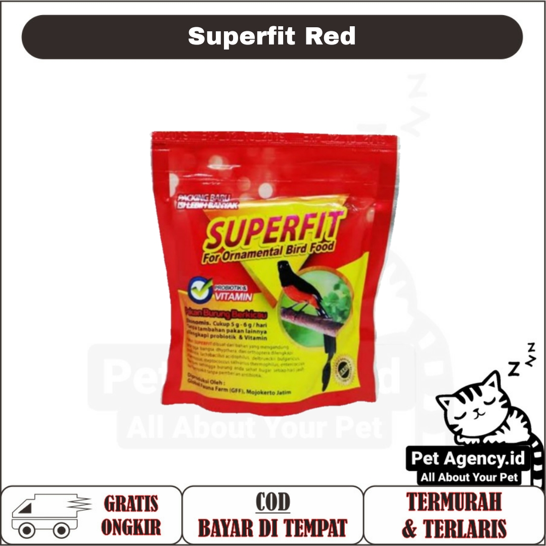 Pakan Burung Superfit Red Voer Murai Batu Super Fit Red 100g | Lazada ...