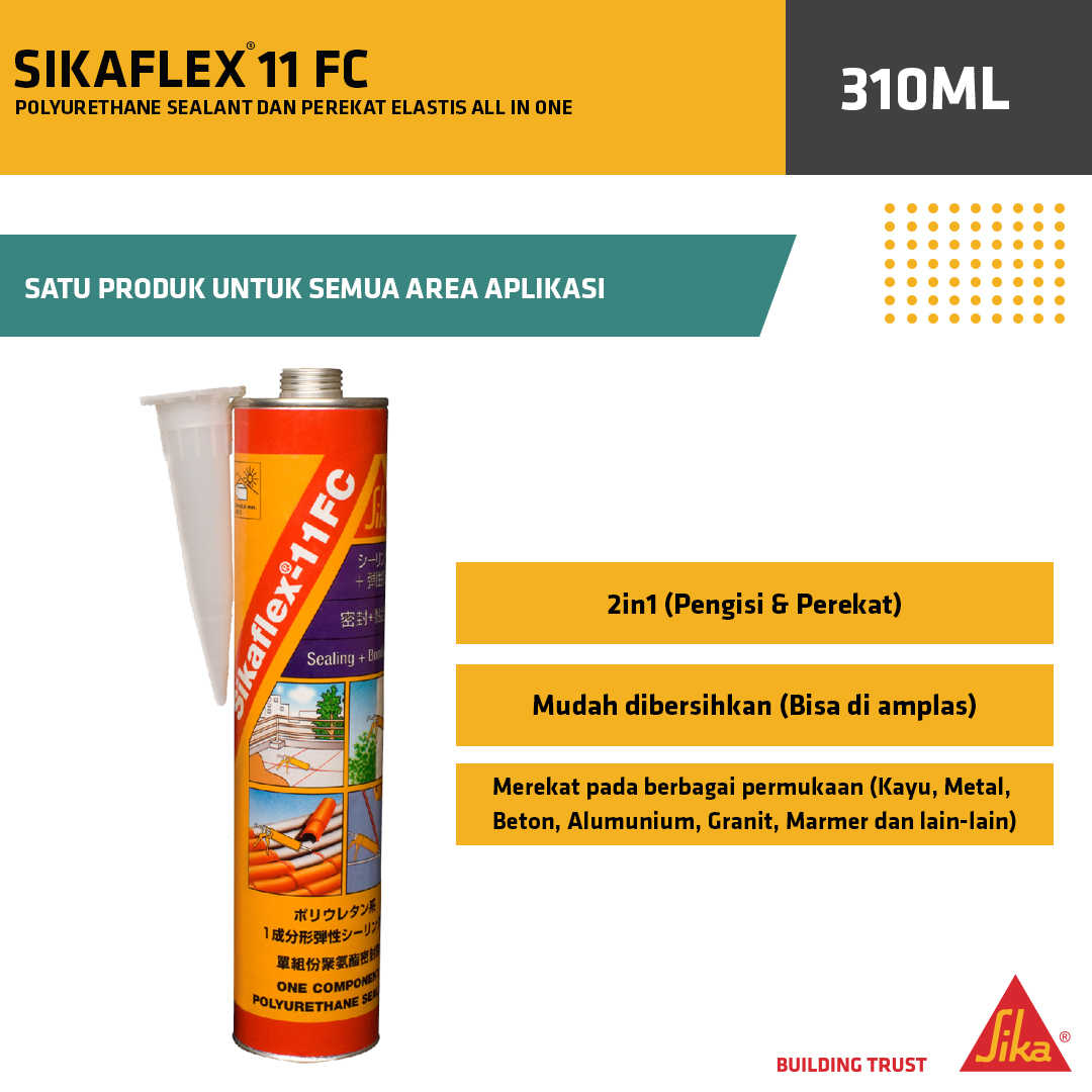 Sikaflex 11 FC Sealant Pengisi Celah Beton Jendela PU 310 ml | Lazada Indonesia