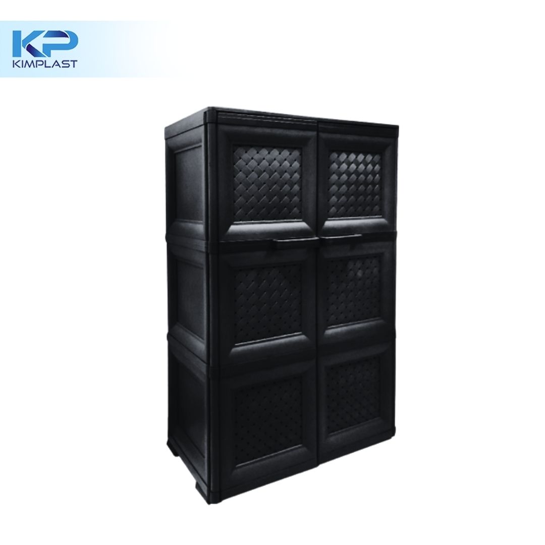 KIMPLAST Wardrobe Susun 3/ Wardrobe KIM Deluxe dan Hitam/ Wardrobe ...