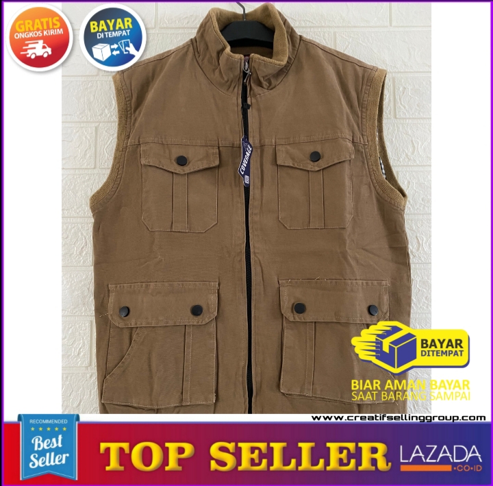 Rompi Pria Keren Terbaru / Rompi Tebal Anti Angin Jaket Rompi Pria ...