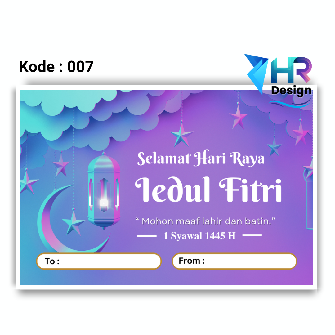 [ ISI 100 ] Greeting Card Idul Fitri / Kartu Ucapan Idul Fitri / Kartu ...