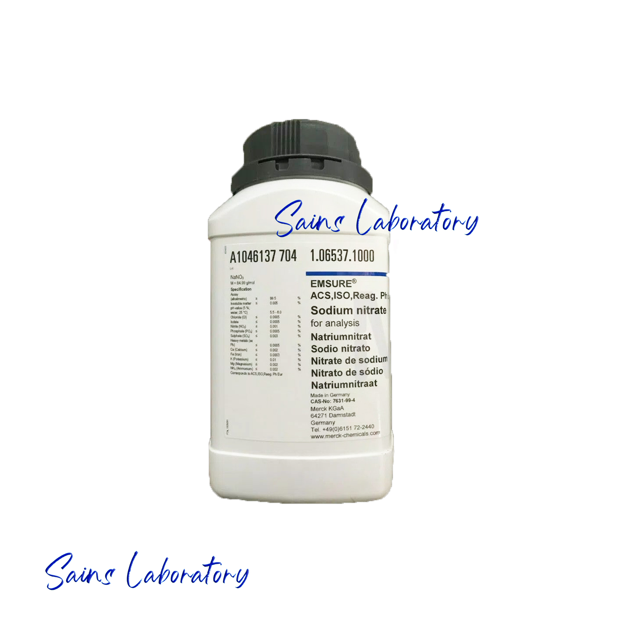 Sodium Nitrate 1 Kg Merck NaNO3 Natrium Nitrate Serbuk Merck Analysis ...