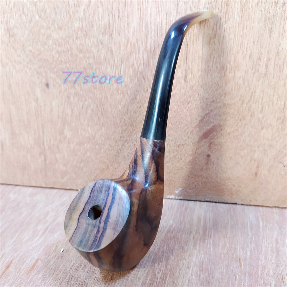 Pipa Cangklong Rokok bahan tanduk kerbau dan kayu sonokeling /pipa ...