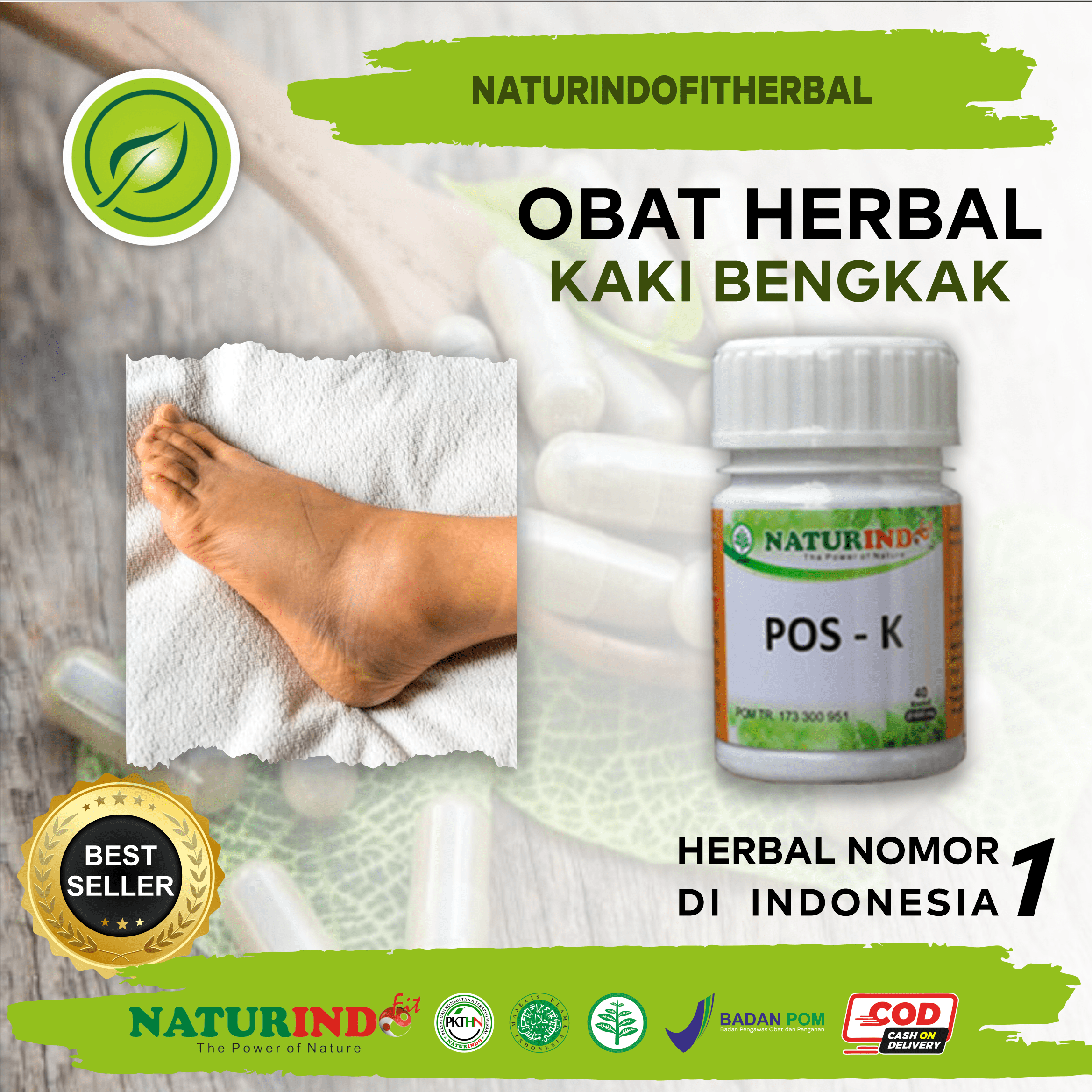 OBAT KAKI BENGKAK ASAM URAT DISERTAI JANTUNG HERBAL NATURINDO BPOM ...