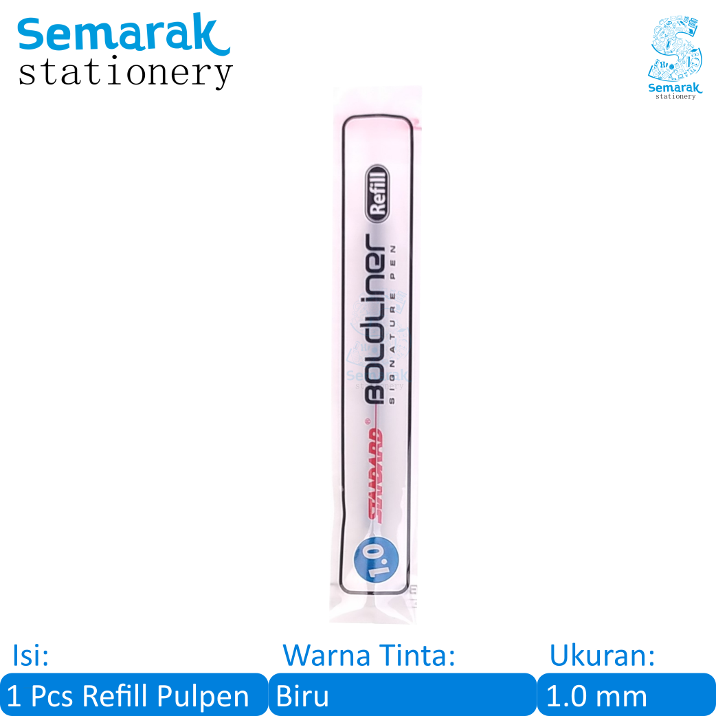 Standard Refill Boldliner Signature Pen Isi Ulang Pulpen Tanda Tangan Gel 1.0 Broad - Hitam ...