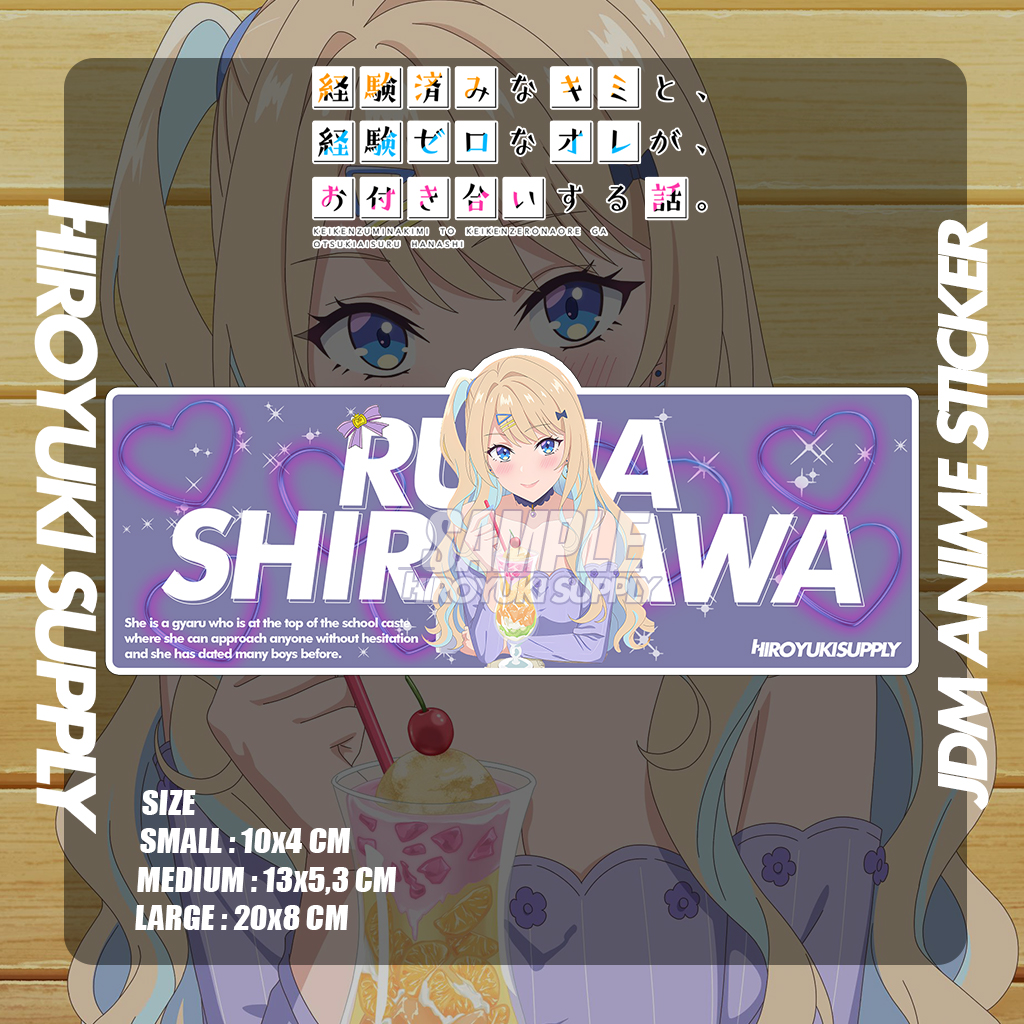 Sticker Anime Kimizero Runa Shirakawa Slap Sticker JDM | Lazada Indonesia