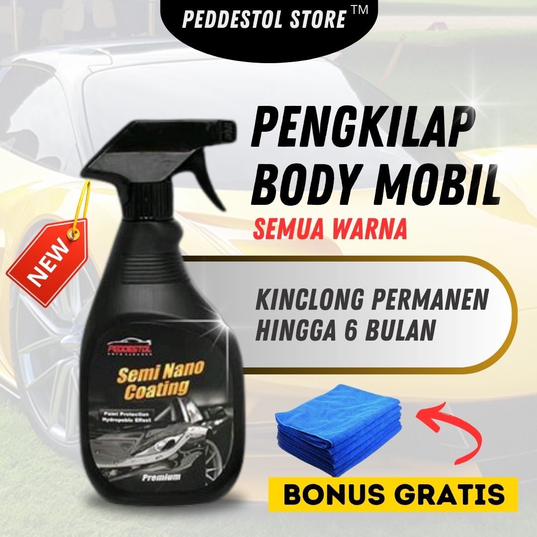 spray semi nano ceramic pengkilap body mobil & motor coating pelindung ...
