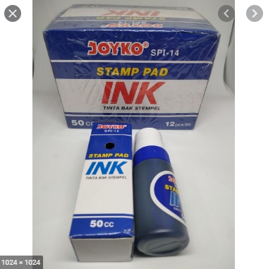 Stamp Pad Ink / Refill Tinta Stempel Hitam 50 cc / Tinta Stempel Joyko ...