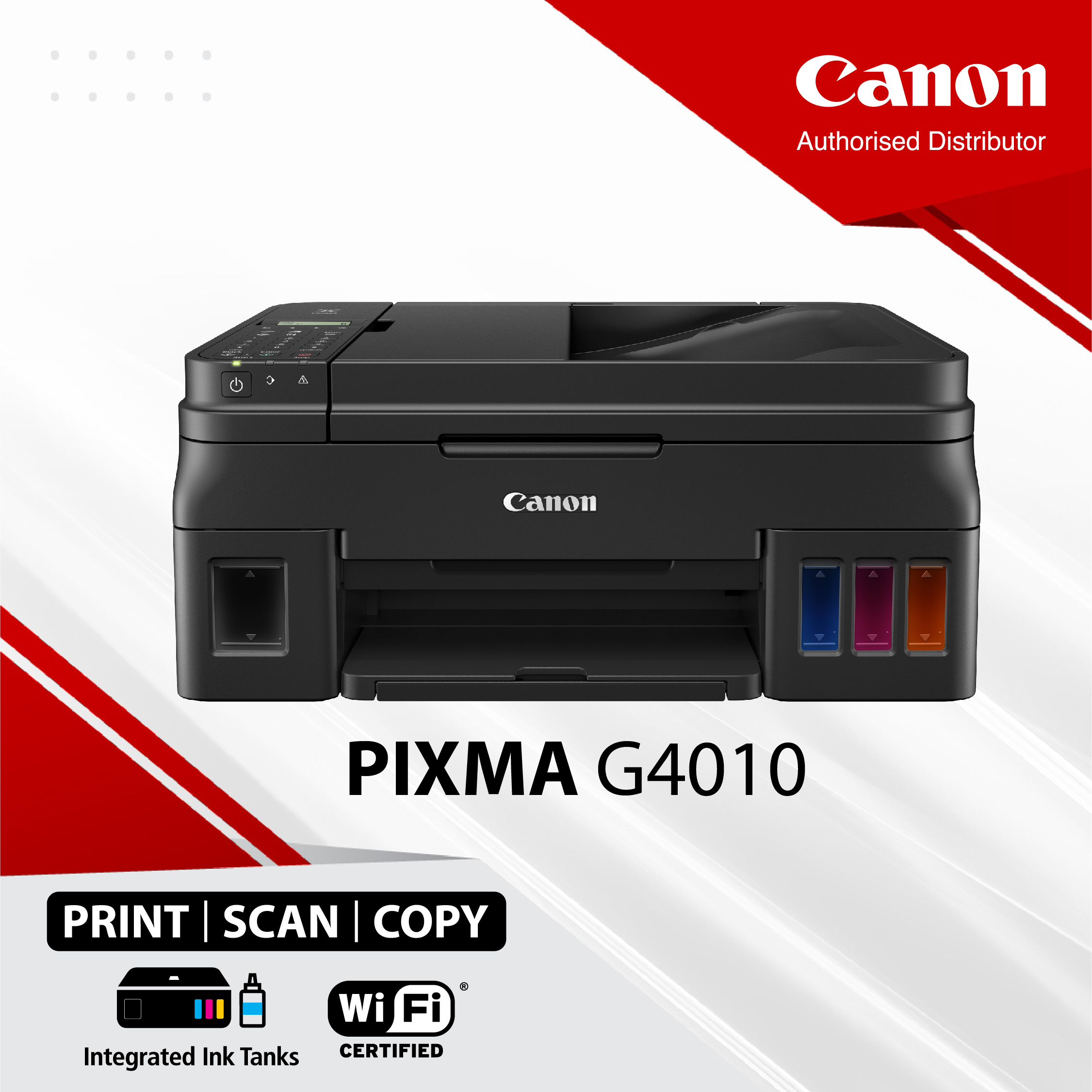 Canon PIXMA G4010 (Print, Scan, Copy, Fax, Wifi) - Black | Lazada Indonesia