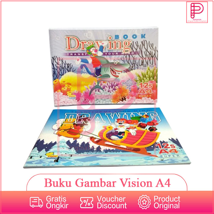 VISION DRAWING BOOK [1 PACK/A4] / ALAT PERLENGKAPAN MENGGAMBAR / BUKU ...