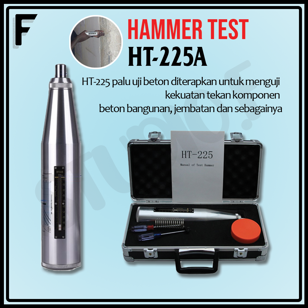 ALAT UJI HAMMER TEST BETON ALAT UJI KUAT TEKAN BETON HT-225A REBOUND ...