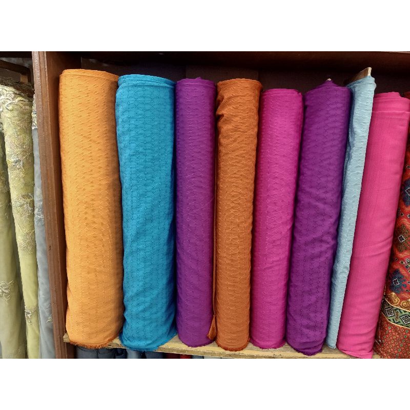 Bahan katun Dobby polos harga per meter | Lazada Indonesia