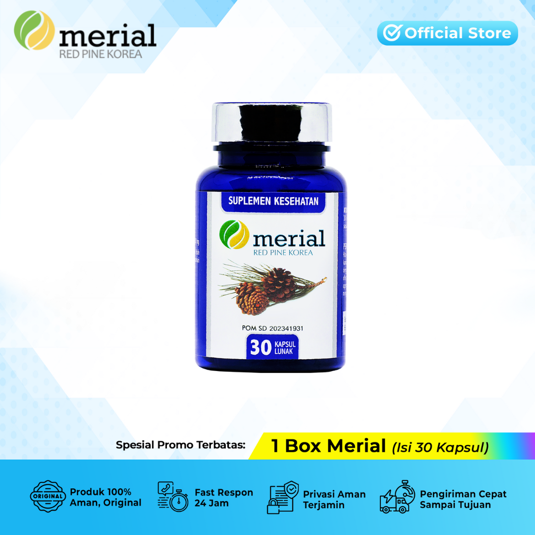 Merial Red Pine Korea Original - 1 Box Atasi Kolesterol dan Hipertensi ...