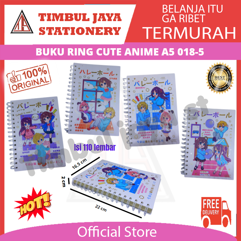 TJS Depai Buku catatan spiral Ruled Notebook Diary Agenda Buku ring ...