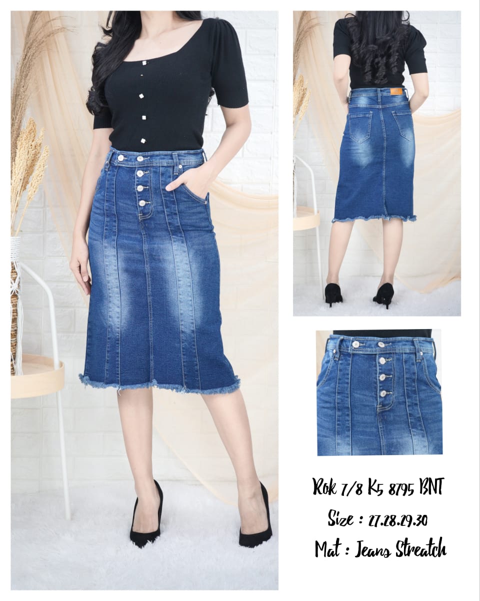 Rok span pendek wanita 7/8 terbaru dan terlaris /rok levis pendek cewek ...