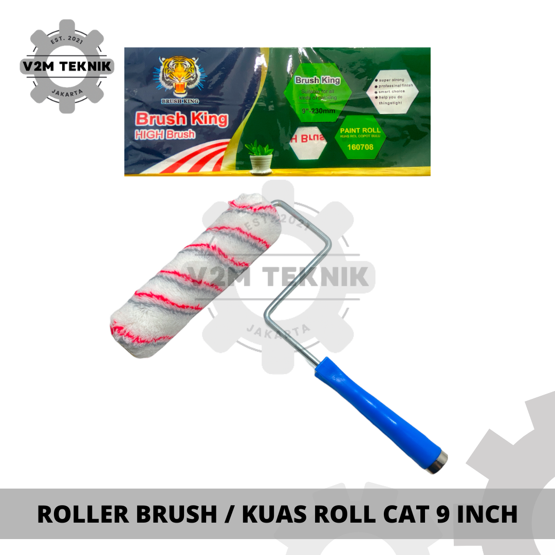 BRUSH KING Kuas Roll Cat Tembok Dinding 9 Inch / Paint Roller Cat 9 ...