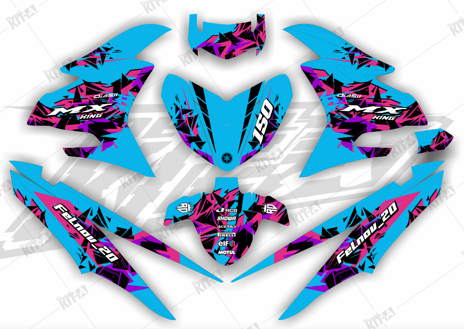 decal mx king biru pink | Lazada Indonesia