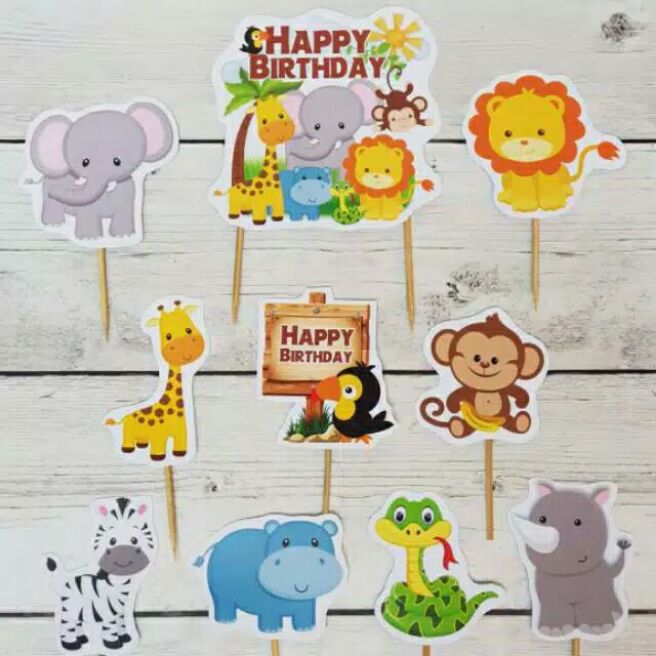 topper toper hiasan cupcake cup cake kue ulang tahun birthday karakter ...