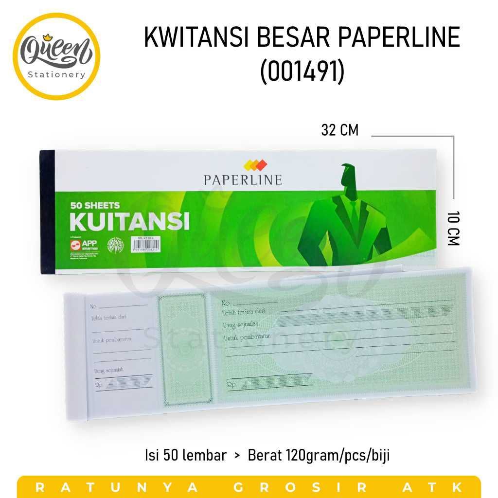 1 PCS KWITANSI BESAR PAPERLINE / KUITANSI / BUKTI PEMBAYARAN (001491 ...