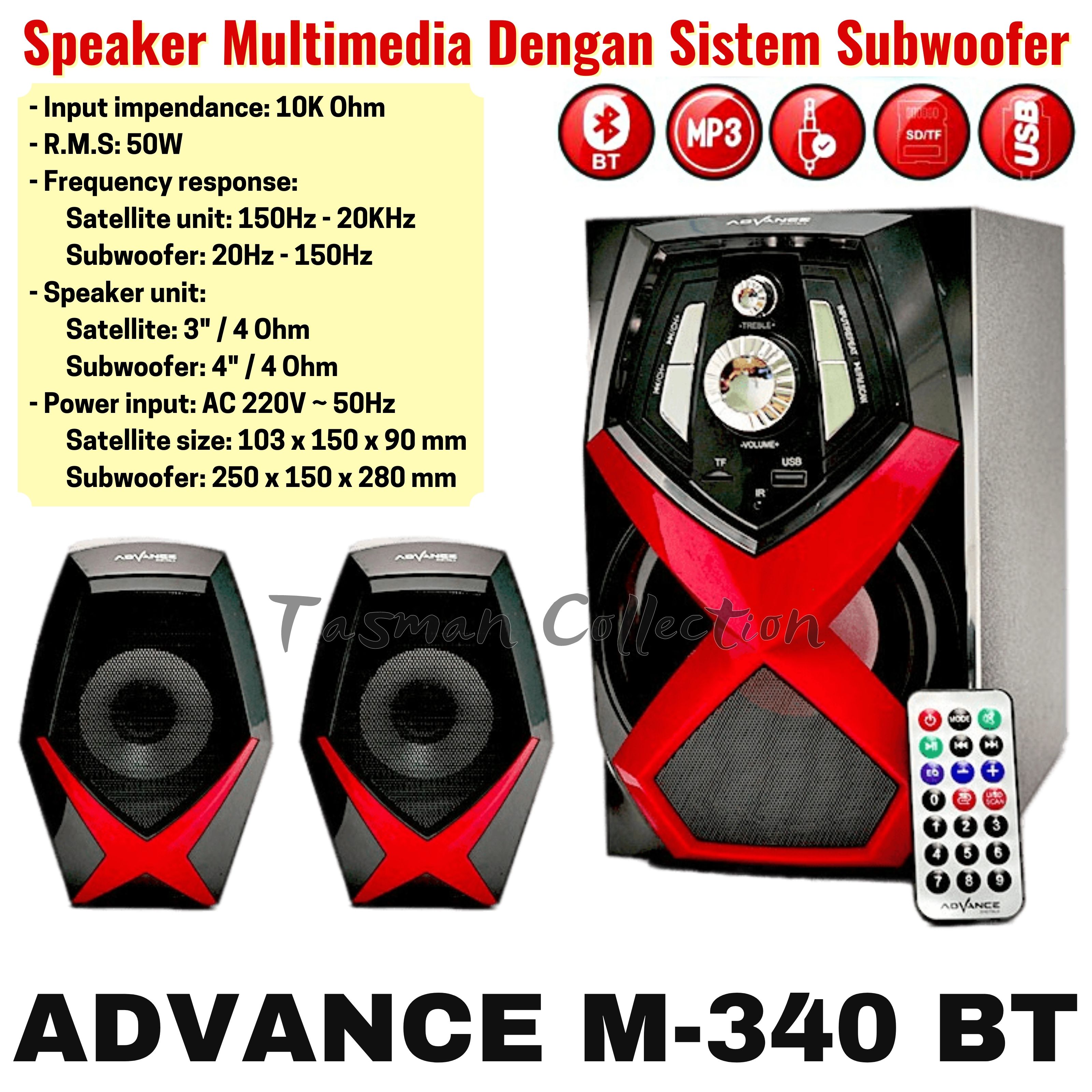 Speaker 2.1 Multimedia with Subwoofer System RMS 50 Watt - Advance M ...