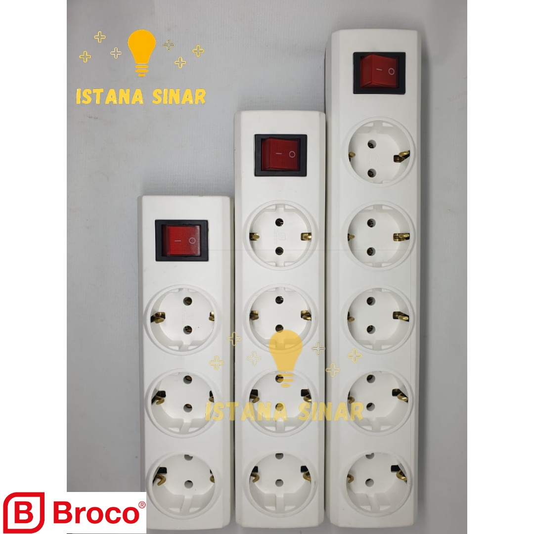 STOP KONTAK BROCO SAKLAR 3 4 5 6 LUBANG / TERMINAL / COLOKAN LISTRIK ...